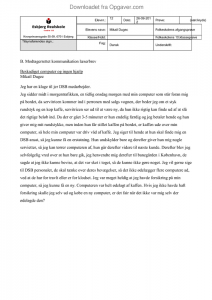 Modtagerrettet kommunikation læserbrev - Dansk - Opgaver.com