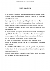 Sms samtale - Dansk - Opgaver.com