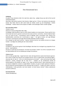 Den blomstrende have - Dansk - Opgaver.com