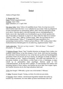 intet. analyse - Dansk - Opgaver.com