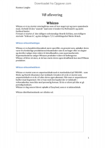 Whizzo - Virksomhedsinf. - Opgaver.com