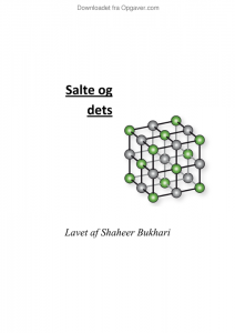 salt og dets ioner - Fysik/Kemi - Opgaver.com