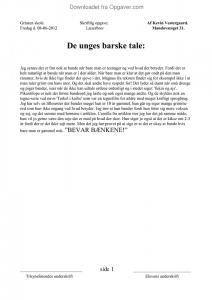 Læserbrev - Dansk - Opgaver.com
