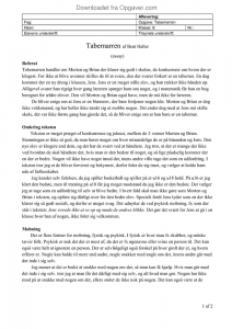 Tabernarren - Dansk - Opgaver.com