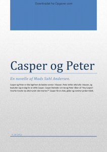 Casper og peter - Dansk - Opgaver.com