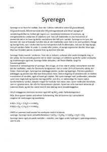 Syreregn - Biologi - Opgaver.com