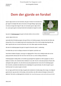Dem der gjorde en forskel under 2. verdenskrig - Dansk - Opgaver.com