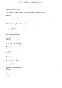 Det gyldne snit - Matematik - Opgaver.com