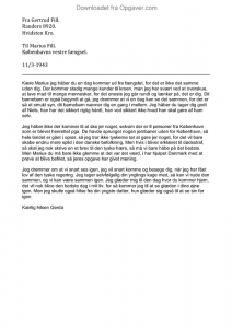 Et brev. - Dansk - Opgaver.com