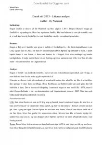 Litterær analyse af Gudfar – Dy Plambeck - Dansk - Opgaver.com