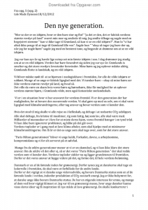 den nye generation - Dansk - Opgaver.com