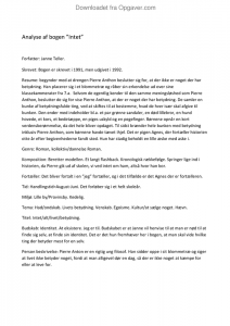 Analyse af bogen Intet - Dansk - Opgaver.com