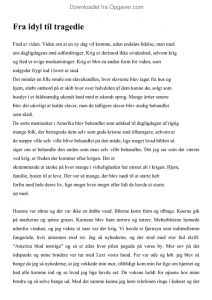fra idyl til tragedi - Dansk - Opgaver.com