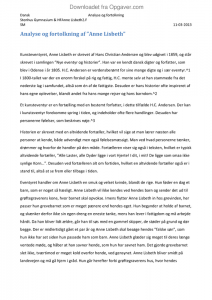 Analyse og fortolkning af Anne Lisbeth - Dansk - Opgaver.com