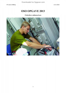 OSO opgave om elektriker - Dansk - Opgaver.com