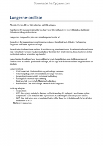 lungerne funktion - Biologi - Opgaver.com