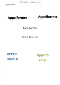 Appelformer - Dansk - Opgaver.com