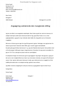 ansøgning - Dansk - Opgaver.com