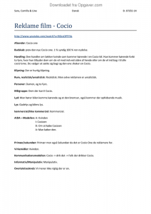 Analyse Cocio - Dansk - Opgaver.com