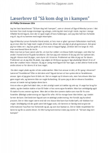 læserbrev - Dansk - Opgaver.com