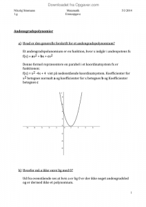 Andengrads ligninger - Matematik - Opgaver.com