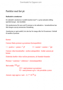 Atom fysik noter - Fysik - Opgaver.com