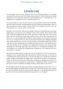 Livets vej, dimensionstale - Dansk - Opgaver.com