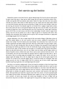 Det værste og det bedstee - Dansk - Opgaver.com
