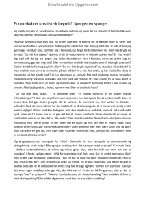 Er ondskab et realistisk begreb? - Dansk - Opgaver.com