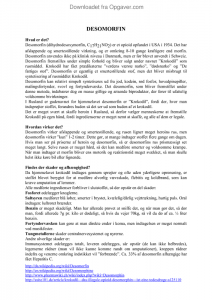 Hvad er desomorfin - Biologi - Opgaver.com