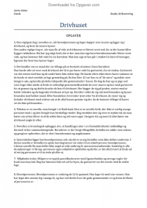 Drivhuset dansk analyse - Dansk - Opgaver.com