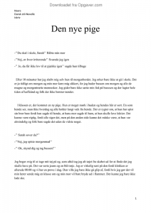 den nye pige - Dansk - Opgaver.com