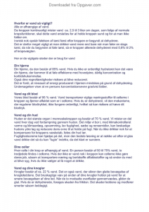 undervisning om vand i kroppen - Dansk - Opgaver.com