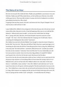 The Story Of An Hour - Engelsk - Opgaver.com