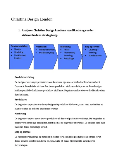 Christina Design London - Afsætning - Opgaver.com